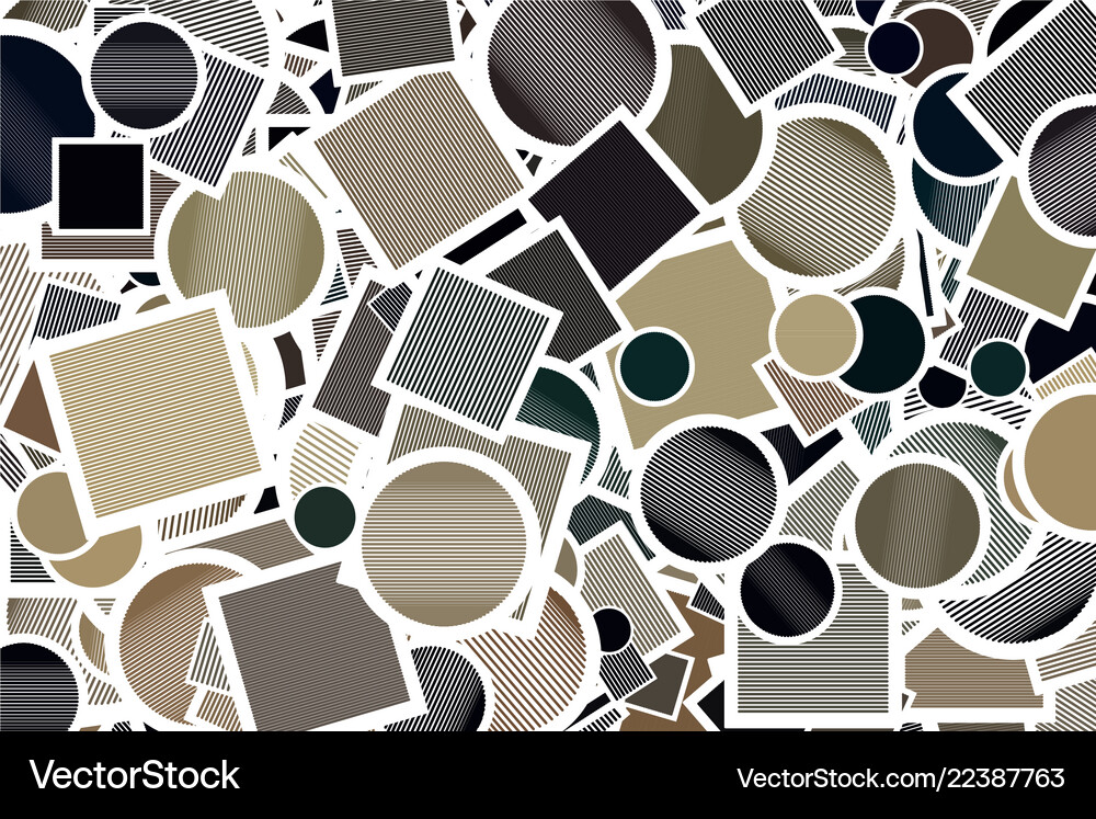 Abstract conceptual colorful shapes square circle Vector Image