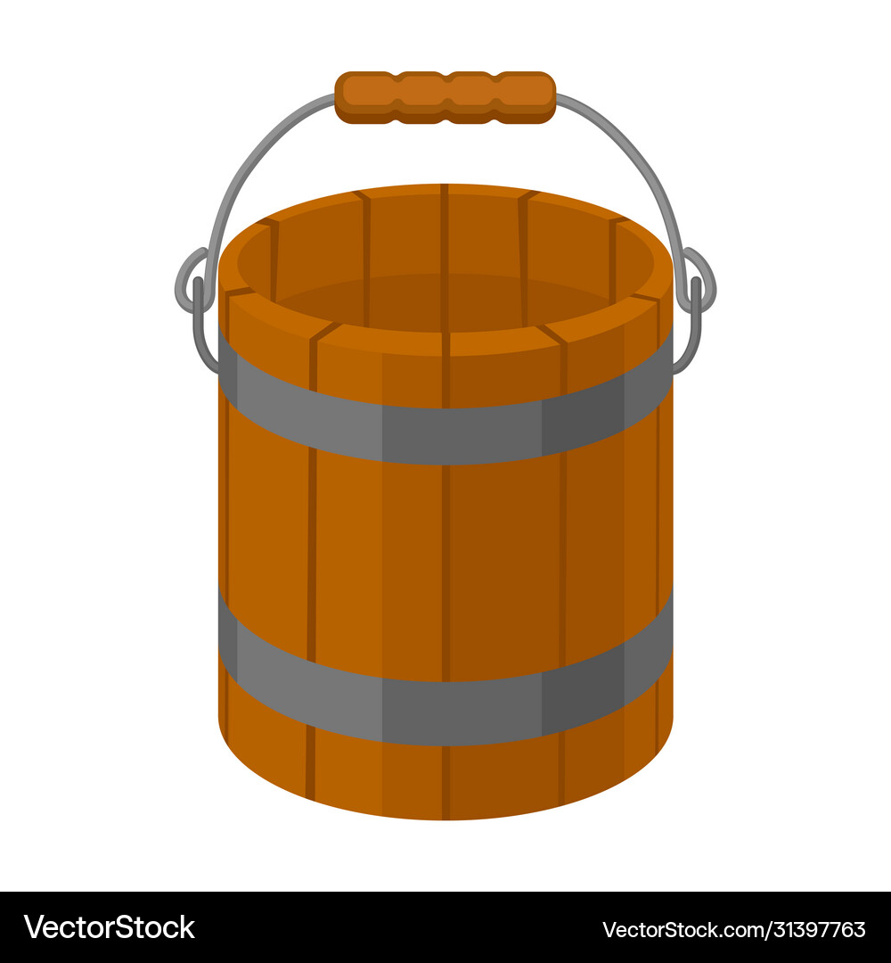 Bucket iconcartoon icon isolated Royalty Free Vector Image