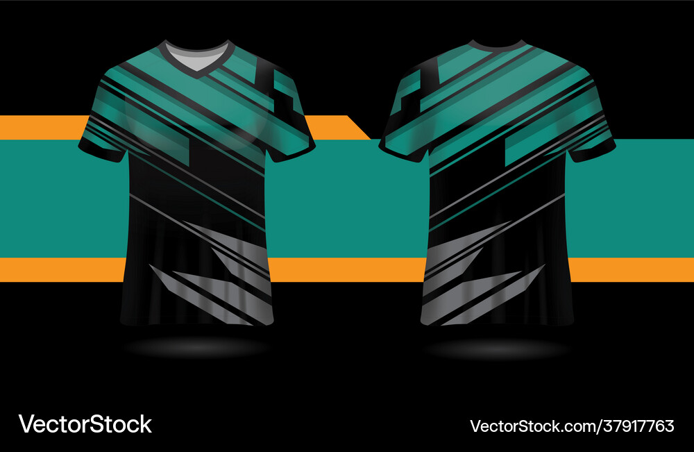 Club shirt design uniform front and back Vector Image