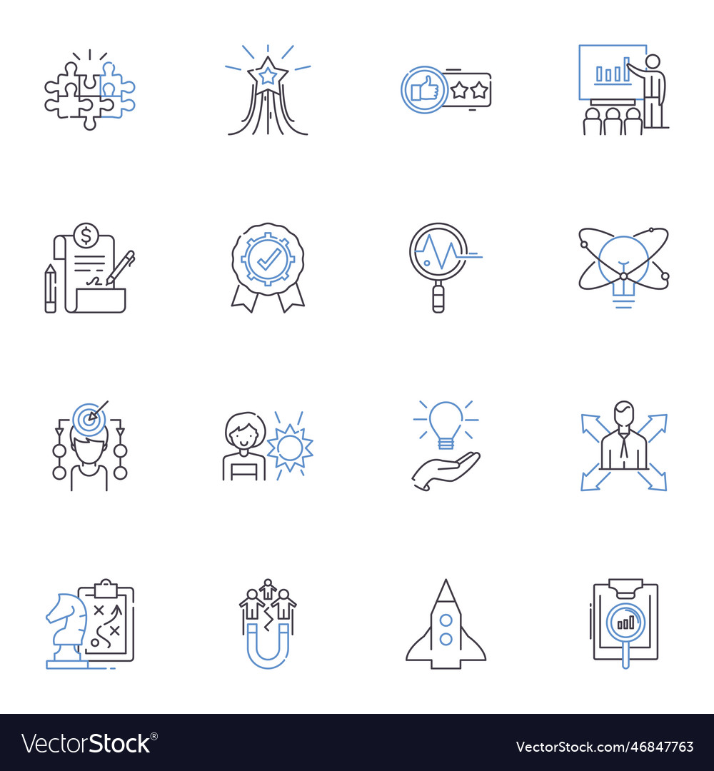 Customer satisfaction line icons collection Vector Image Customer satisfaction line icons collection Vector Image