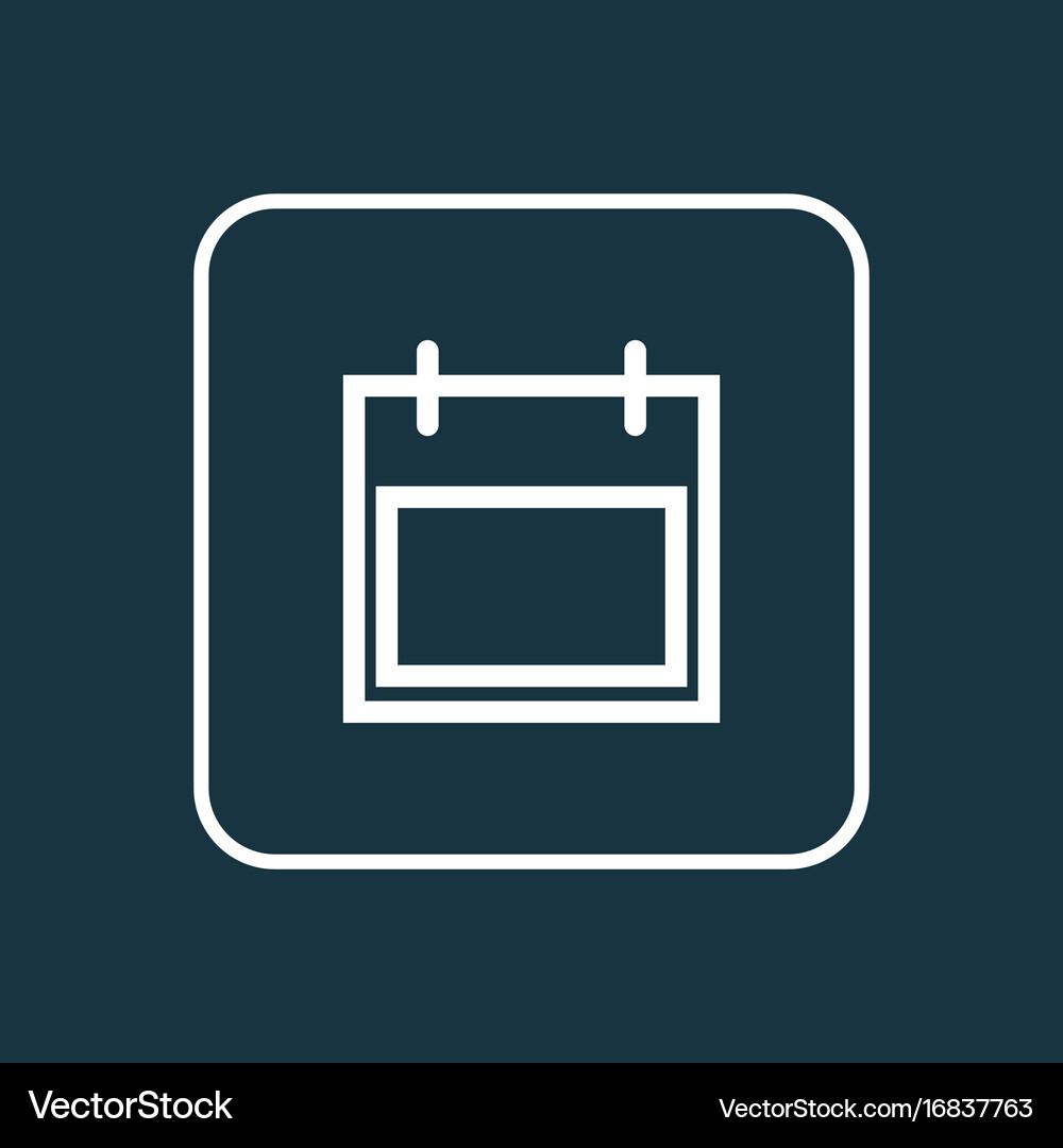 Date outline symbol premium quality isolated Vector Image