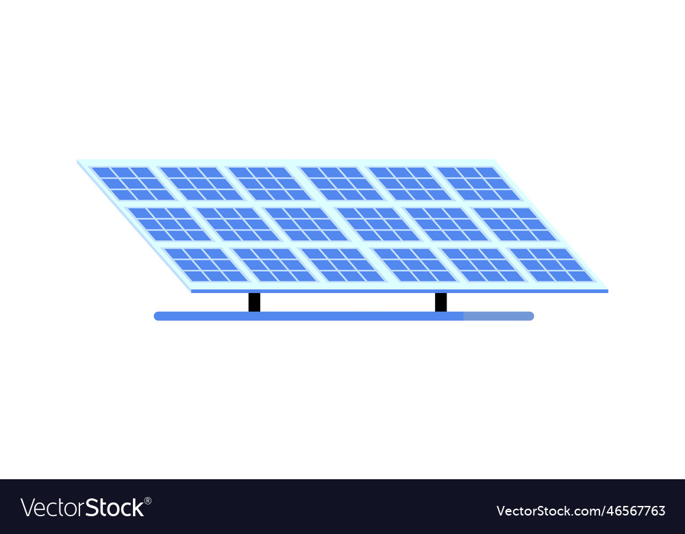 Flat solar panel Royalty Free Vector Image - VectorStock