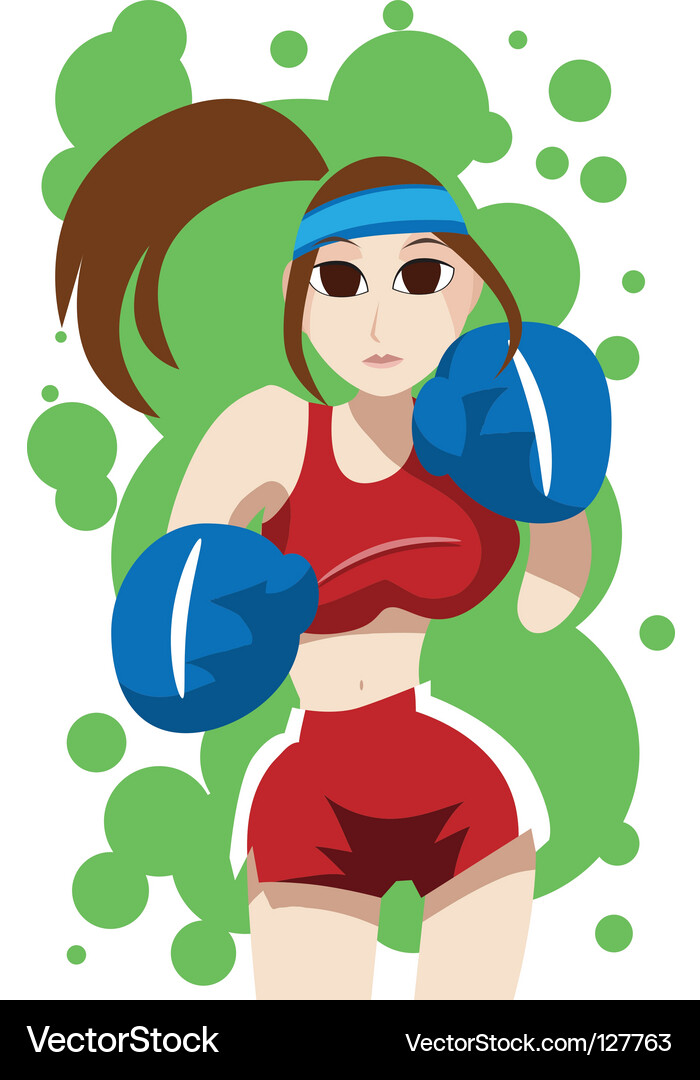 Girl in boxing suit Royalty Free Vector Image - VectorStock