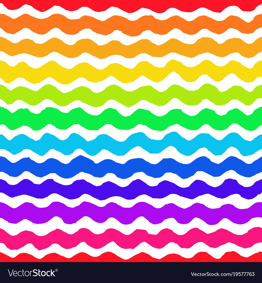 Irregular wave rainbow pattern Royalty Free Vector Image