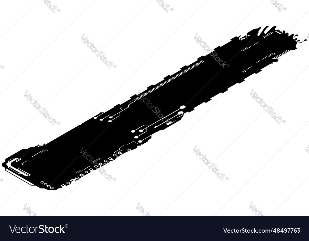 Isometric rectangular design element silhouette Vector Image