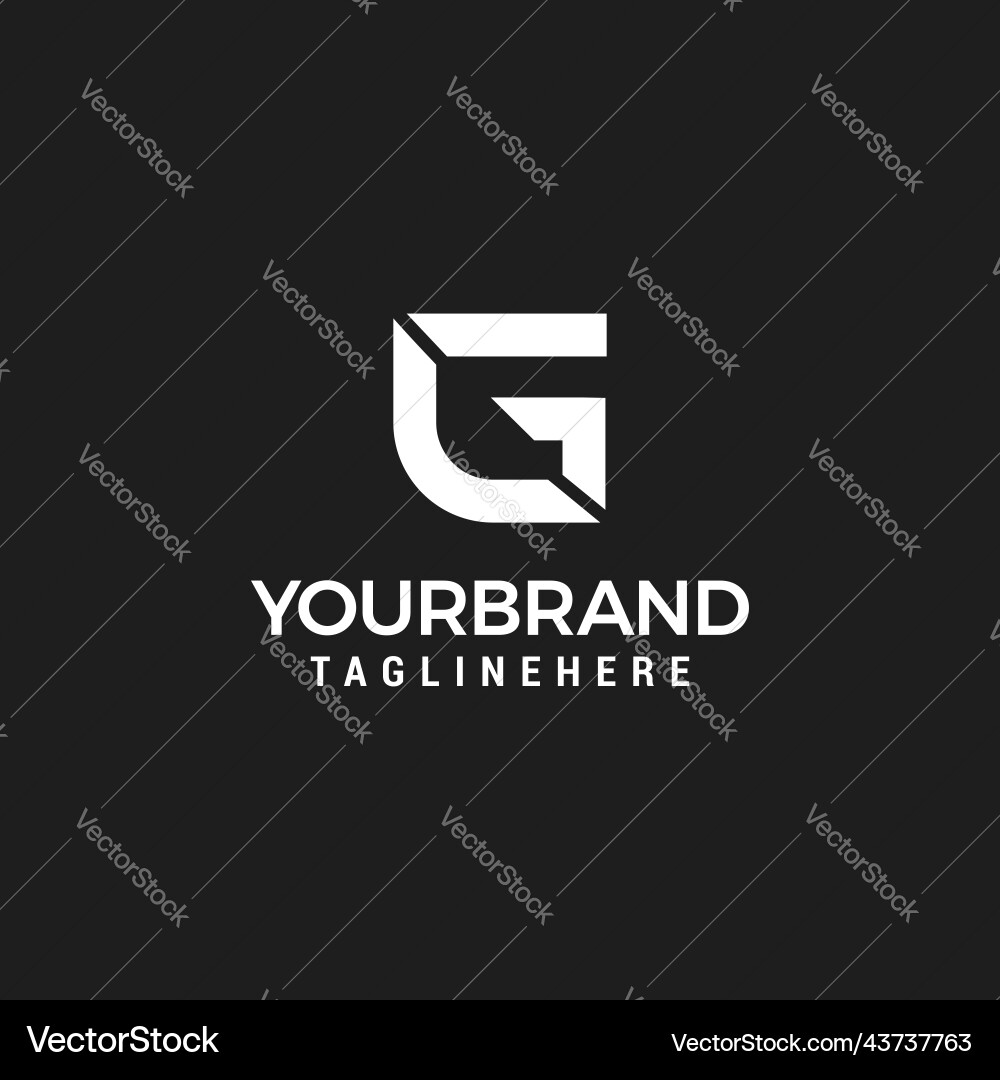 Letter g lg gl modern logo icon monogram design Vector Image
