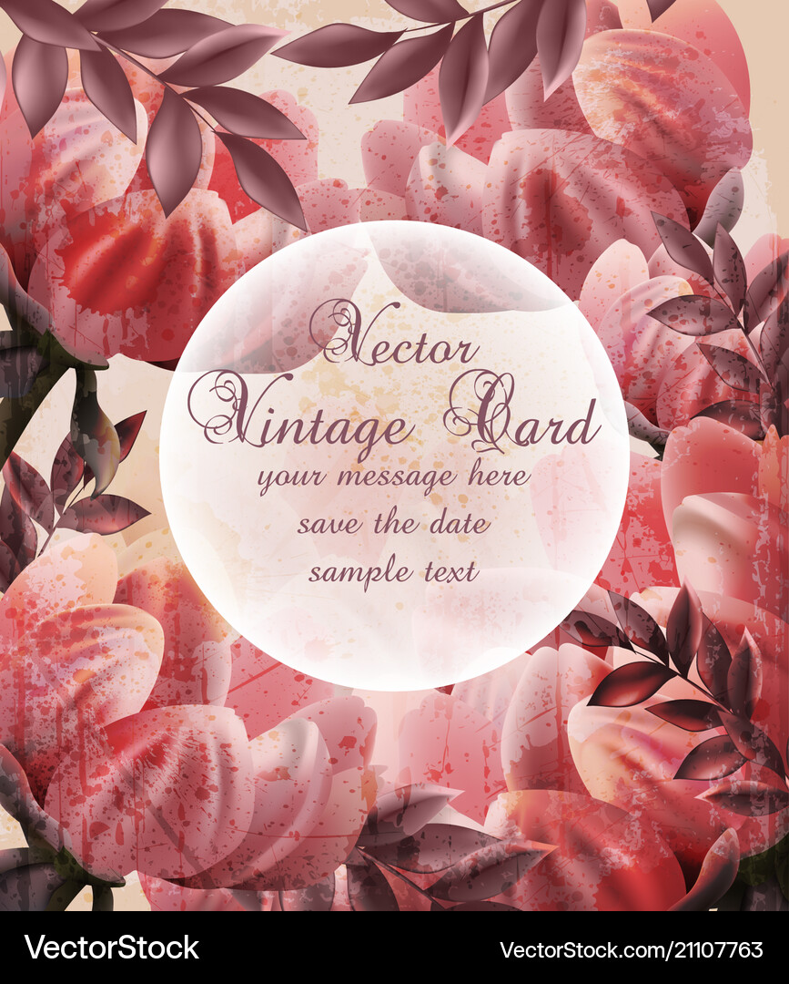 Vintage Floral Wallpaper Royalty Free Vector Image