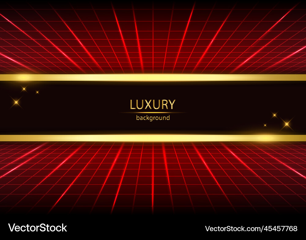 Abstract luxury premium banner in red geometric Vector Image