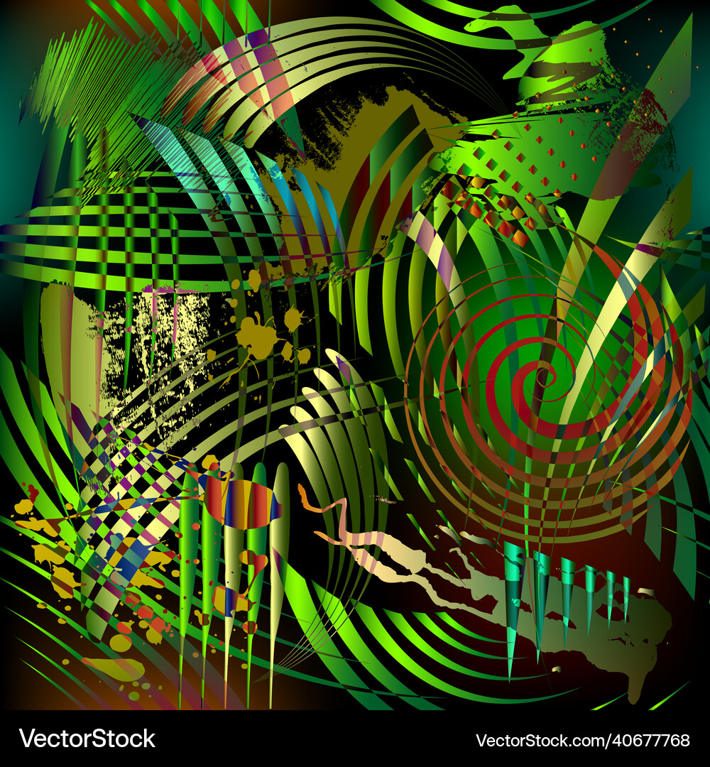 Bright green trendy graffiti style seamless Vector Image