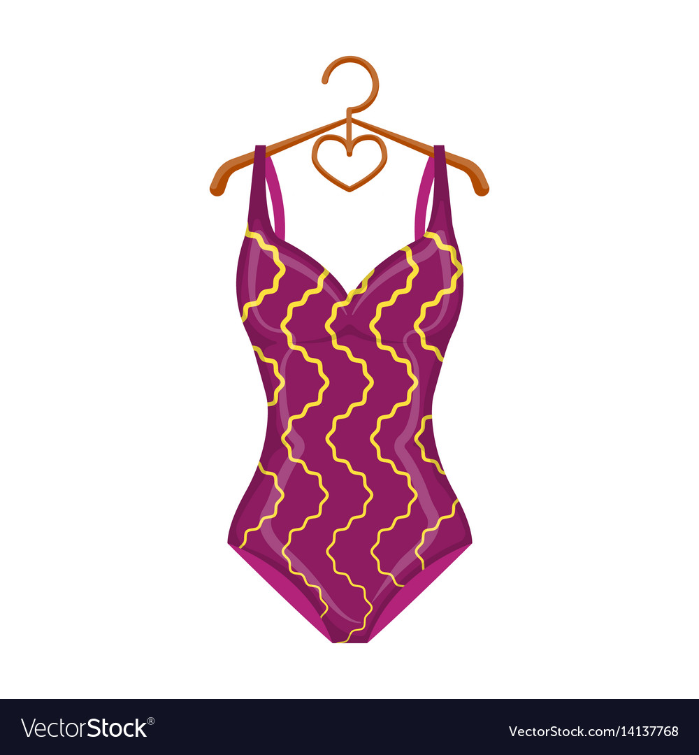 Bright striped swimsuit in the colors Royalty Free Vector