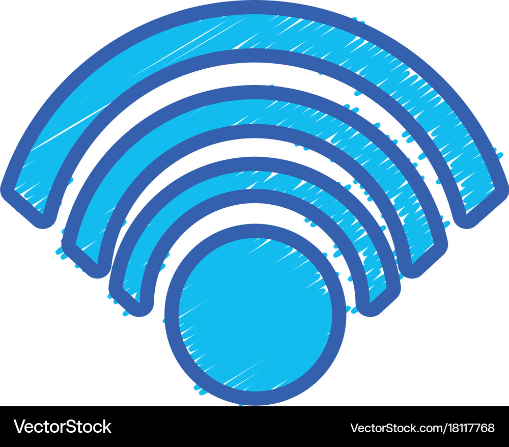 Color wifi symbol to connection in digital web Vector Image