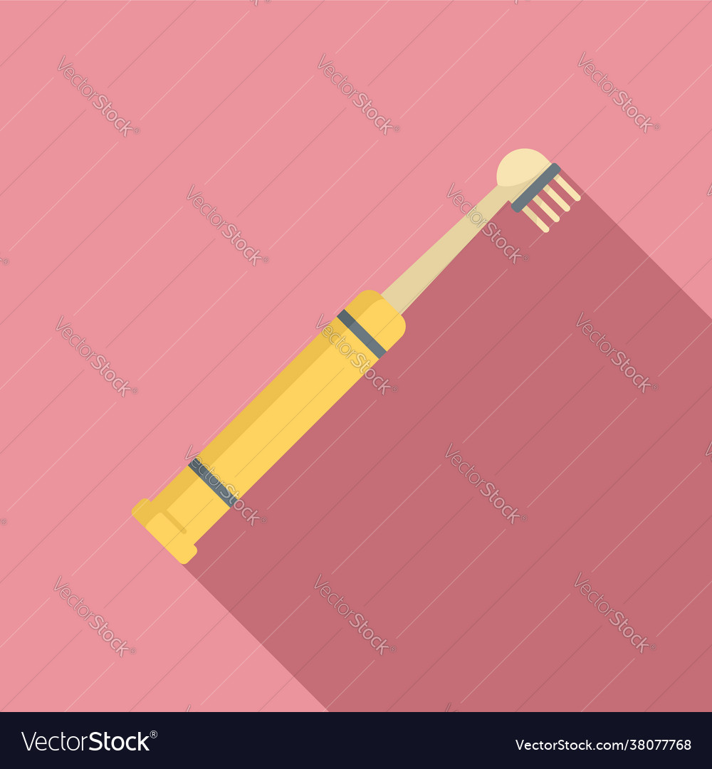 Electric toothbrush bristle icon flat style Vector Image