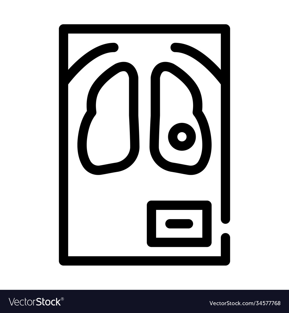 Fluorography snapshot line icon Royalty Free Vector Image Fluorography snapshot line icon Royalty Free Vector Image