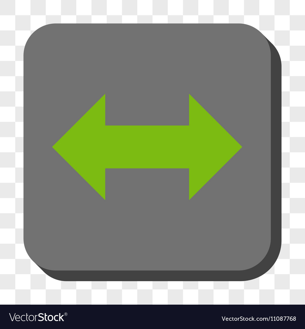 Horizontal exchange arrows rounded square button Vector Image