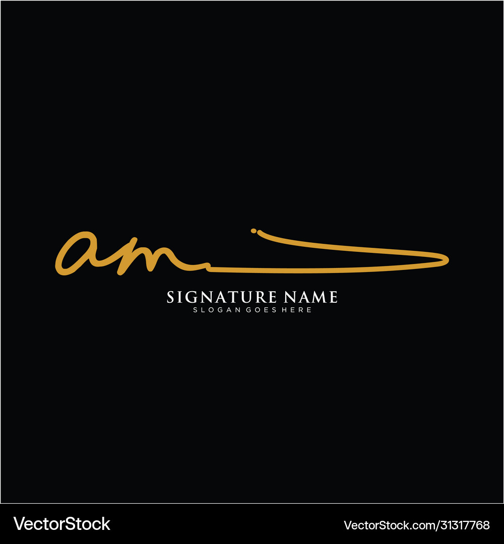 American Signature Logo Initial Signature Logo Handwriting Logo
