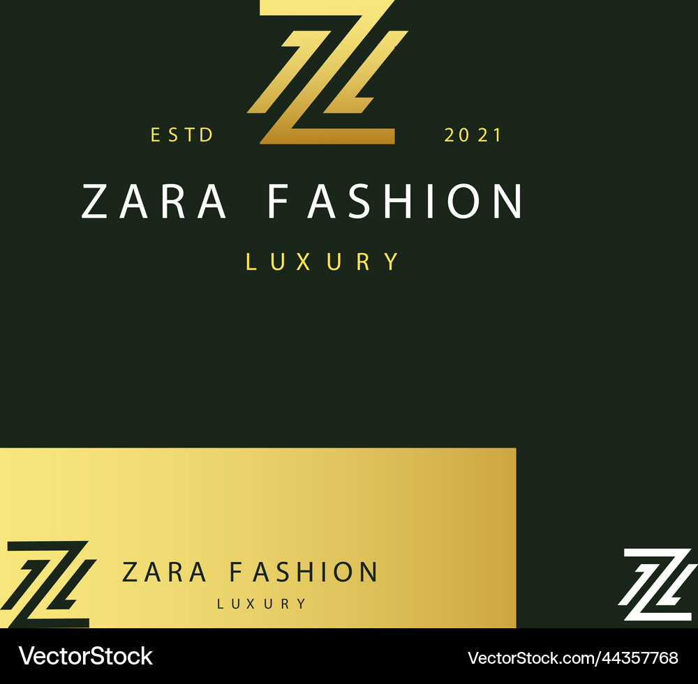 Letter z modern logo icon line stripes style Vector Image