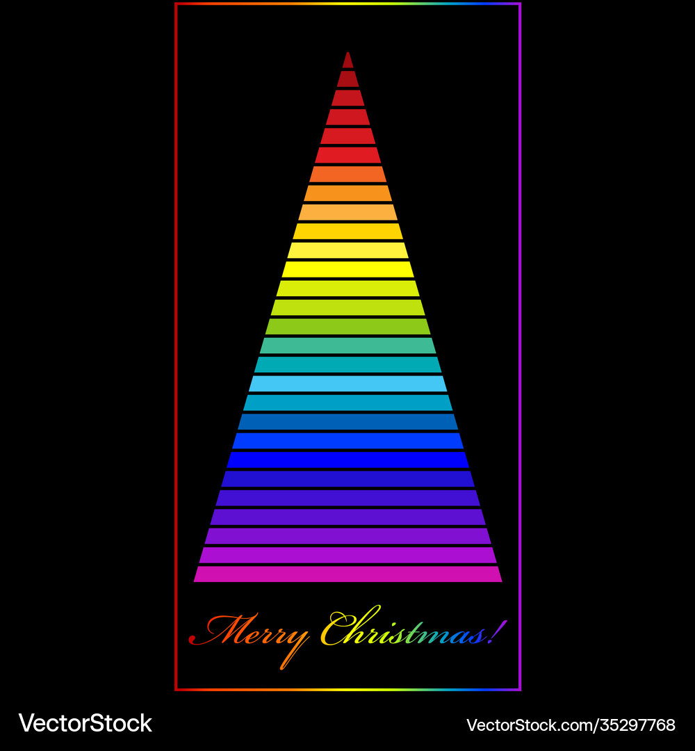 Rainbow christmas tree Royalty Free Vector Image