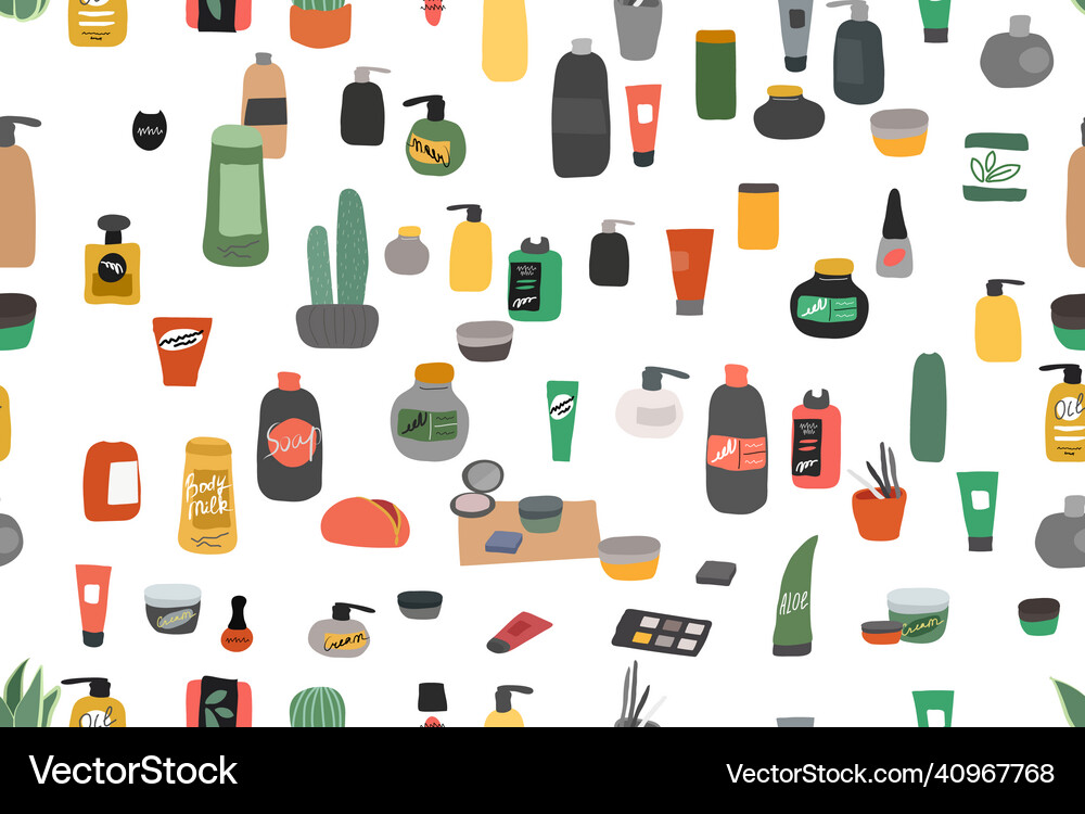 Seamless pattern with natural organic Royalty Free Vector
