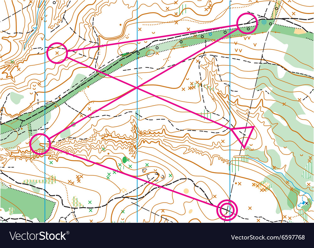 Topographic map Royalty Free Vector Image - VectorStock