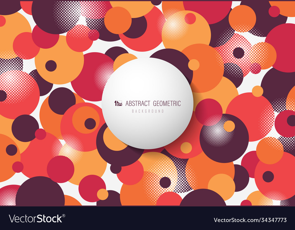 Abstract circle dot pattern colorful geometric Vector Image