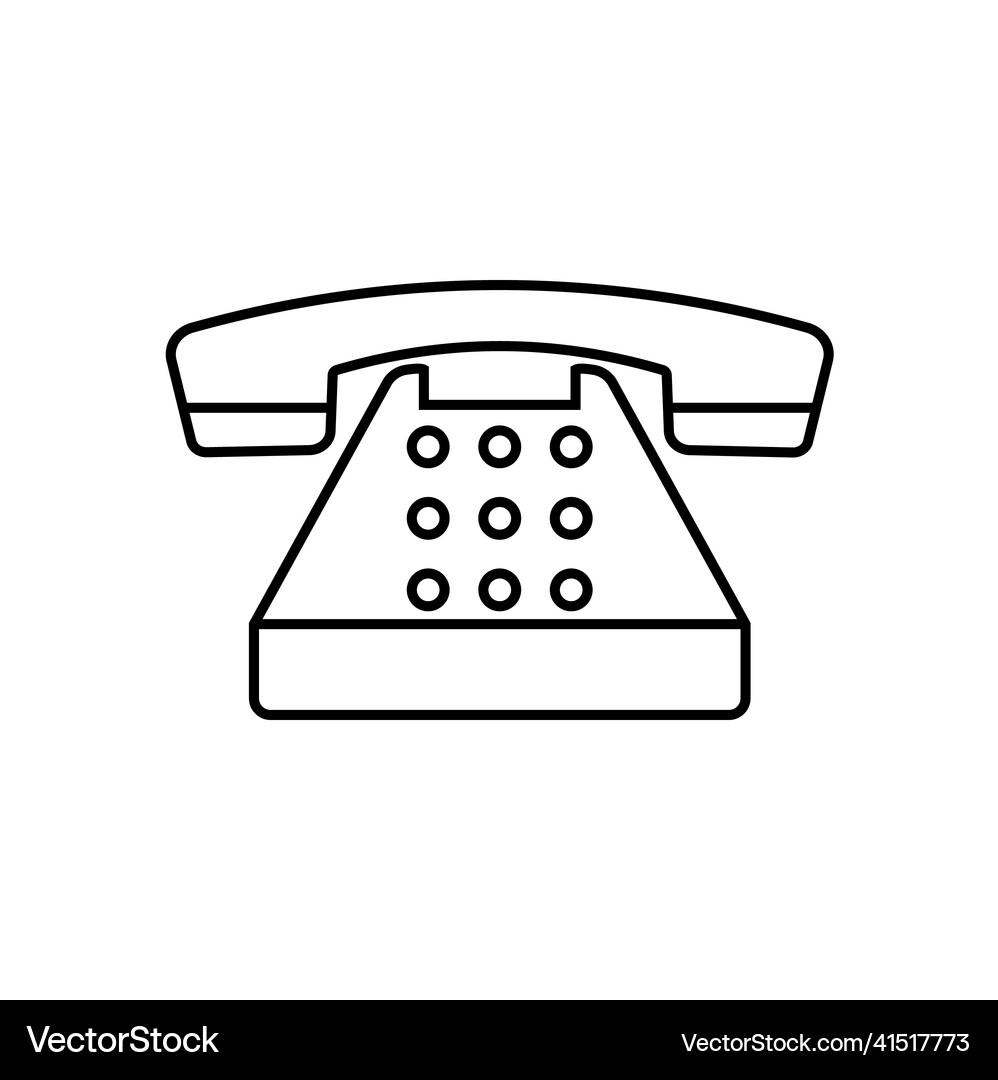 Old telephone icon simple flat symbol perfect Vector Image