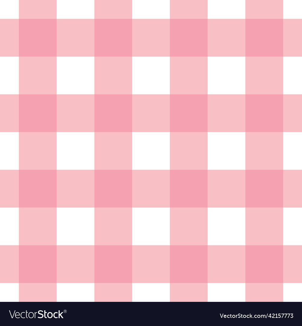 Pink gingham plaid checkered repeat pattern Vector Image