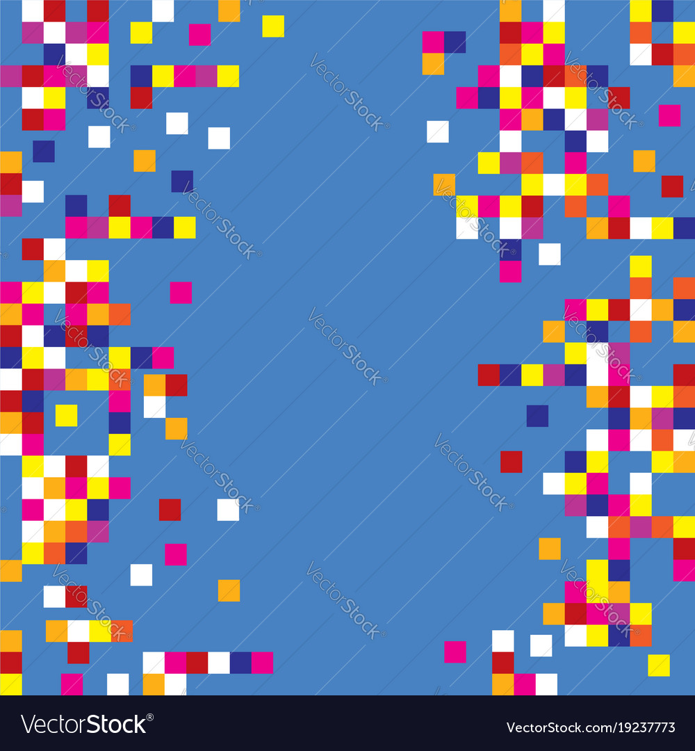 Pixel squares background design elements Vector Image