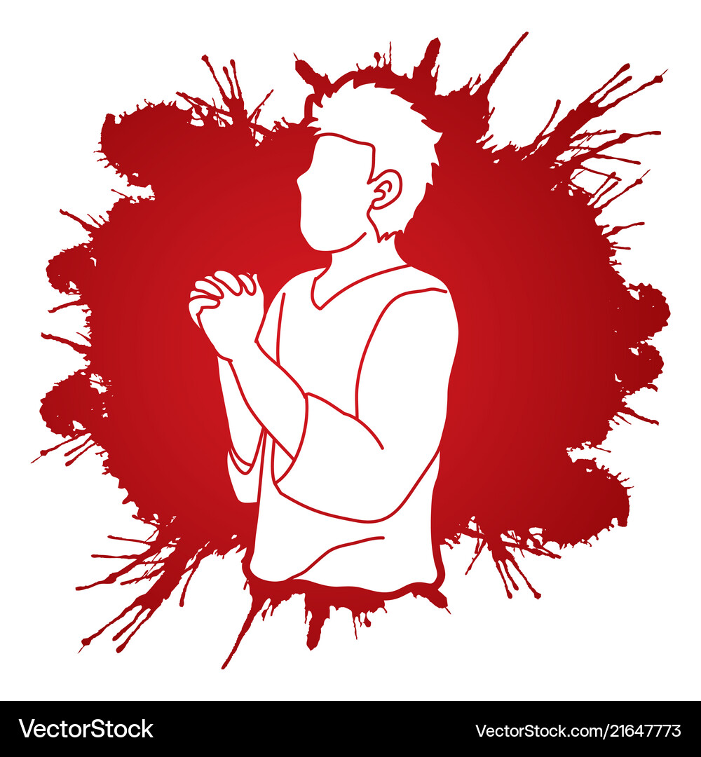 Praise god prayer christian praying Royalty Free Vector
