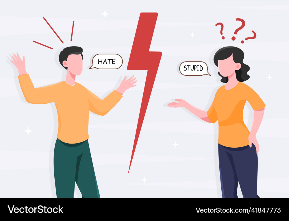 Problems in couple Royalty Free Vector Image - VectorStock