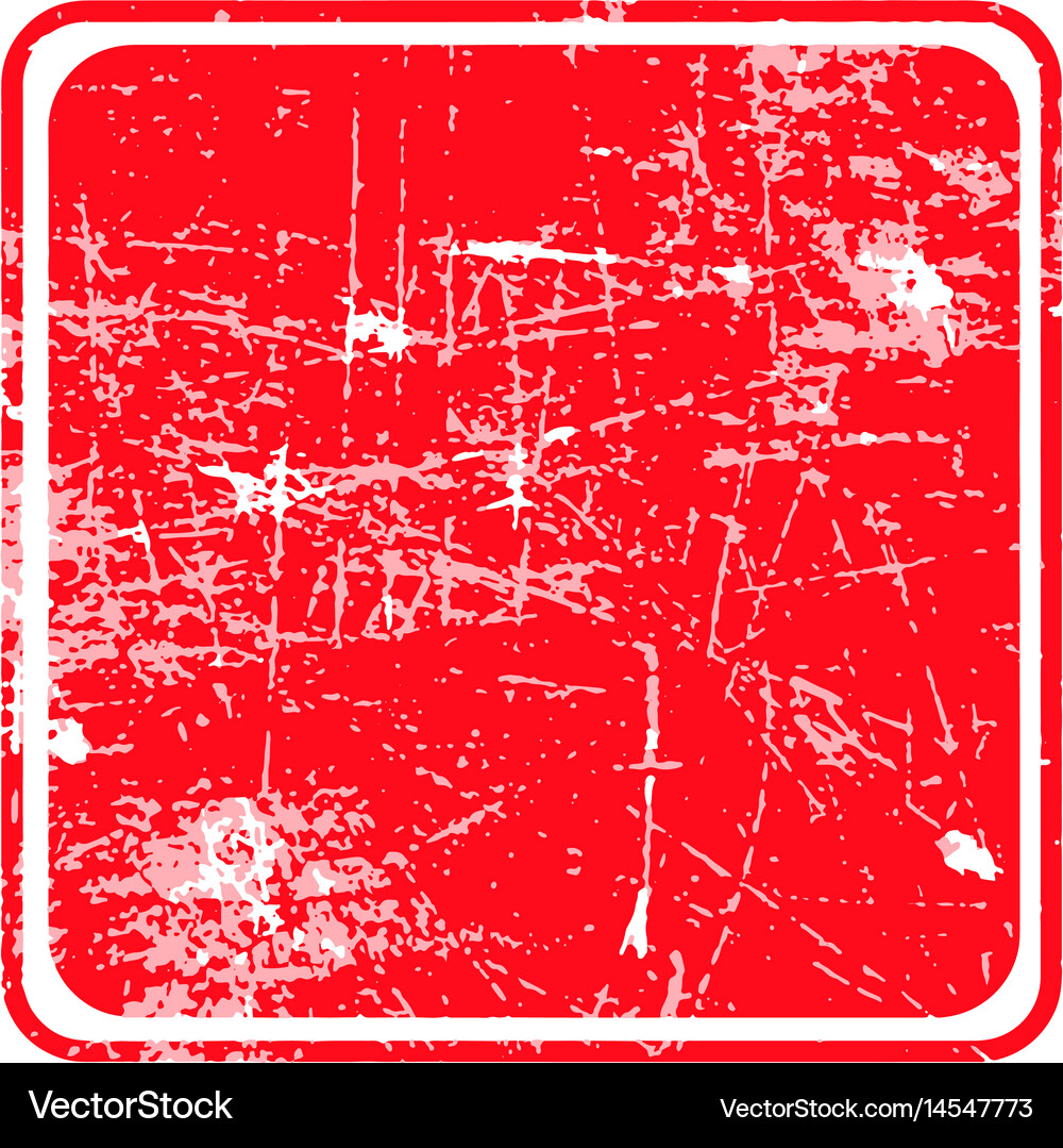 Red square grunge stamp with blank siolated on Vector Image