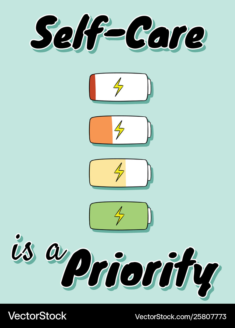 Self-Care: Recharge Your Soul Royalty Free Vector Image