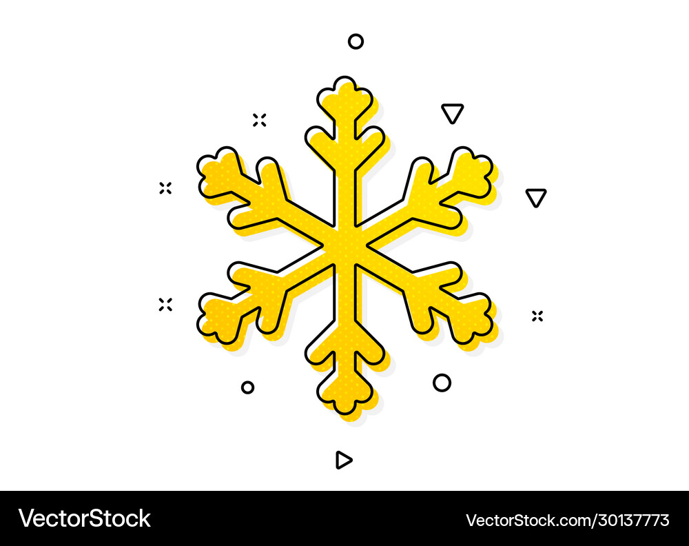 Snow weather forecast icon snowflake sign Vector Image