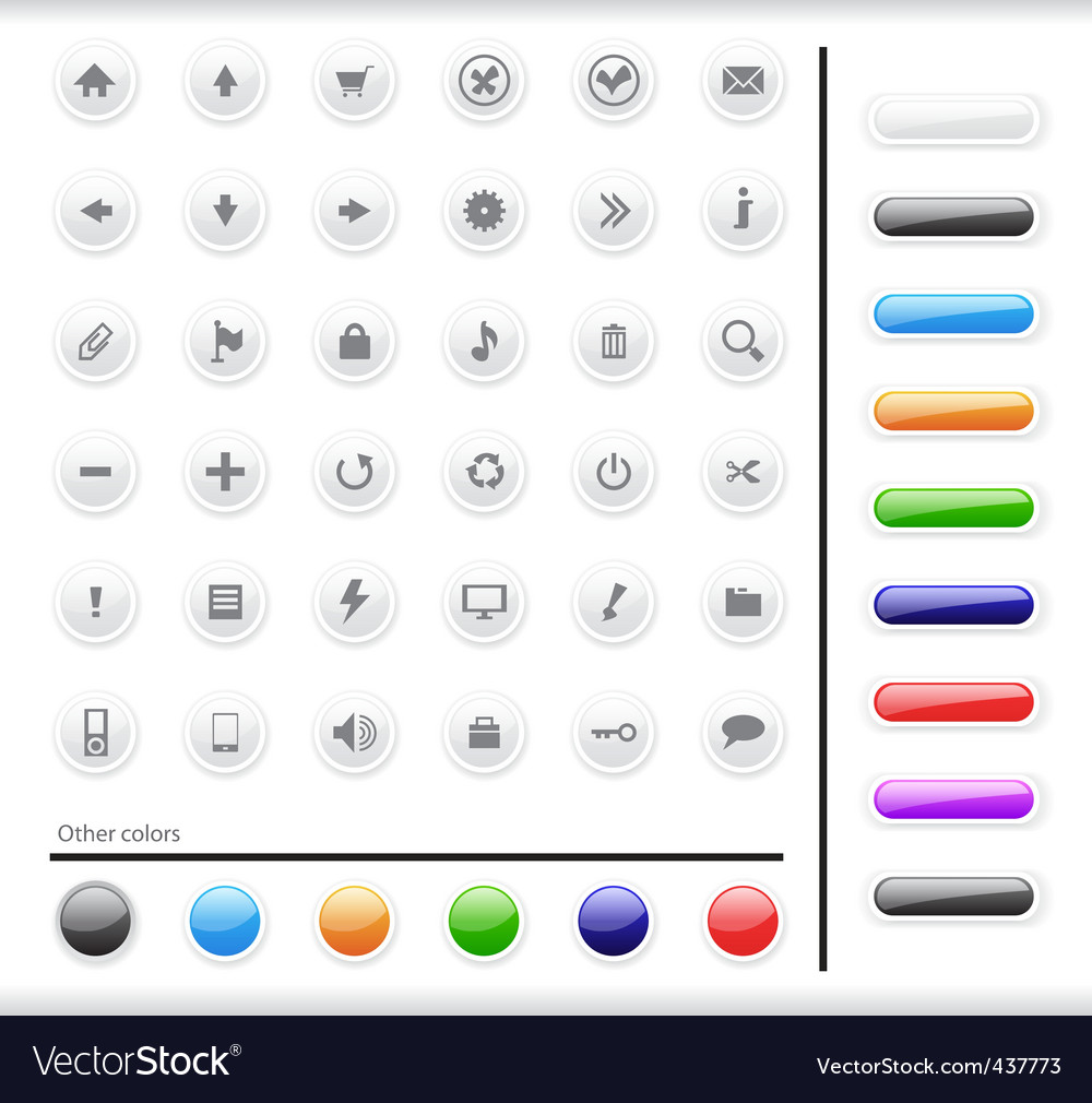 Web buttons set Royalty Free Vector Image - VectorStock