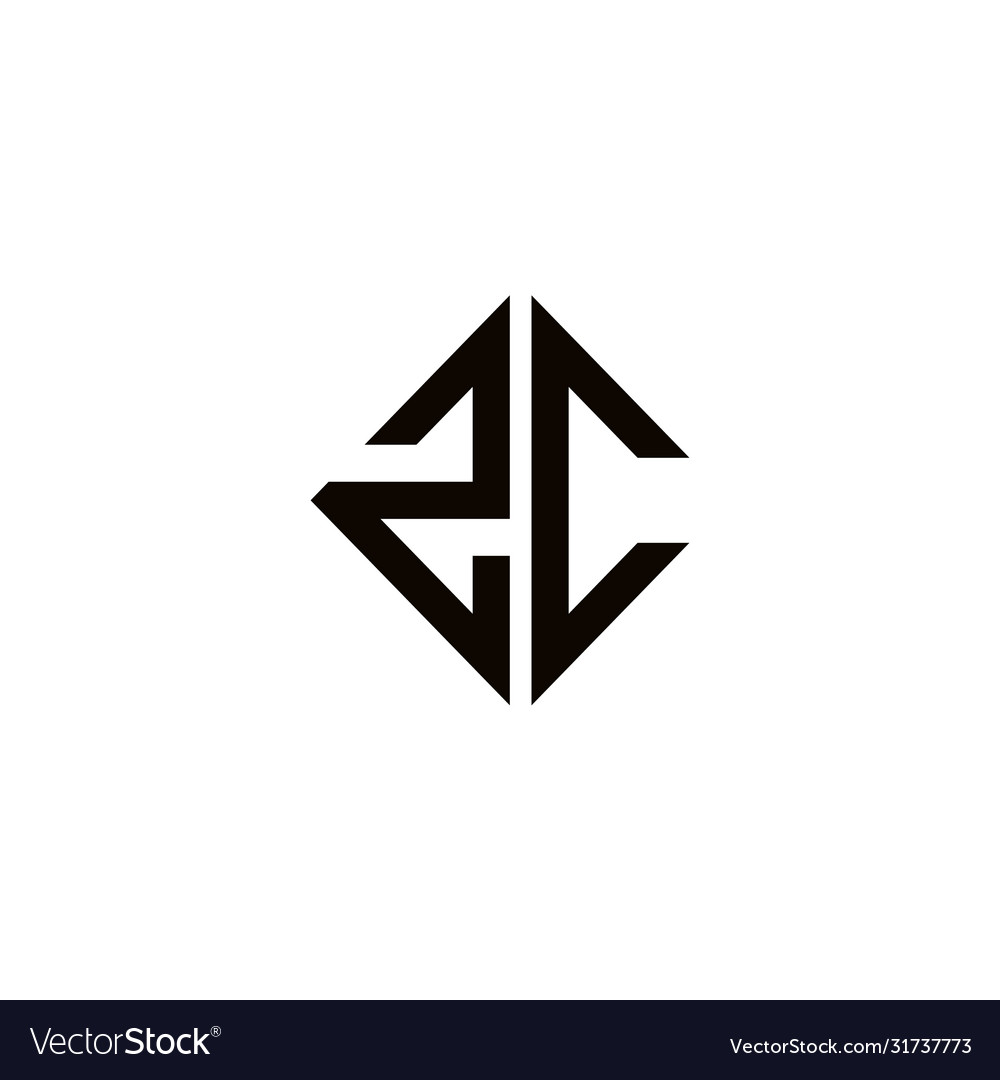 Zc letter logo icon design template elements Vector Image