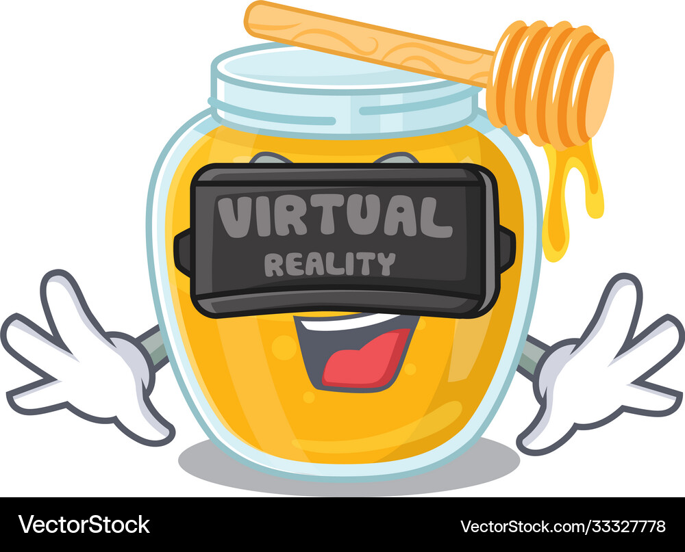 A picture honey character wearing virtual Vector Image