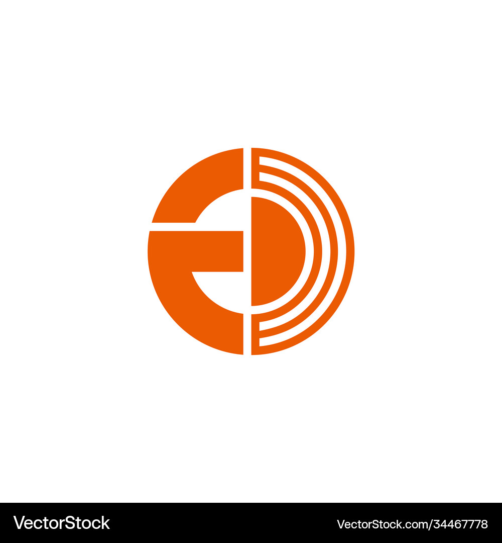 Abstract letter gd symbol geometric logo Vector Image
