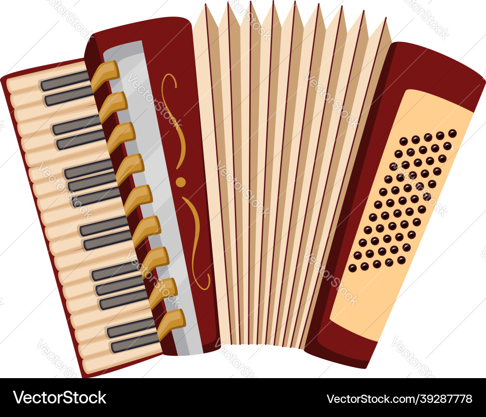Accordion musical instrument Royalty Free Vector Image