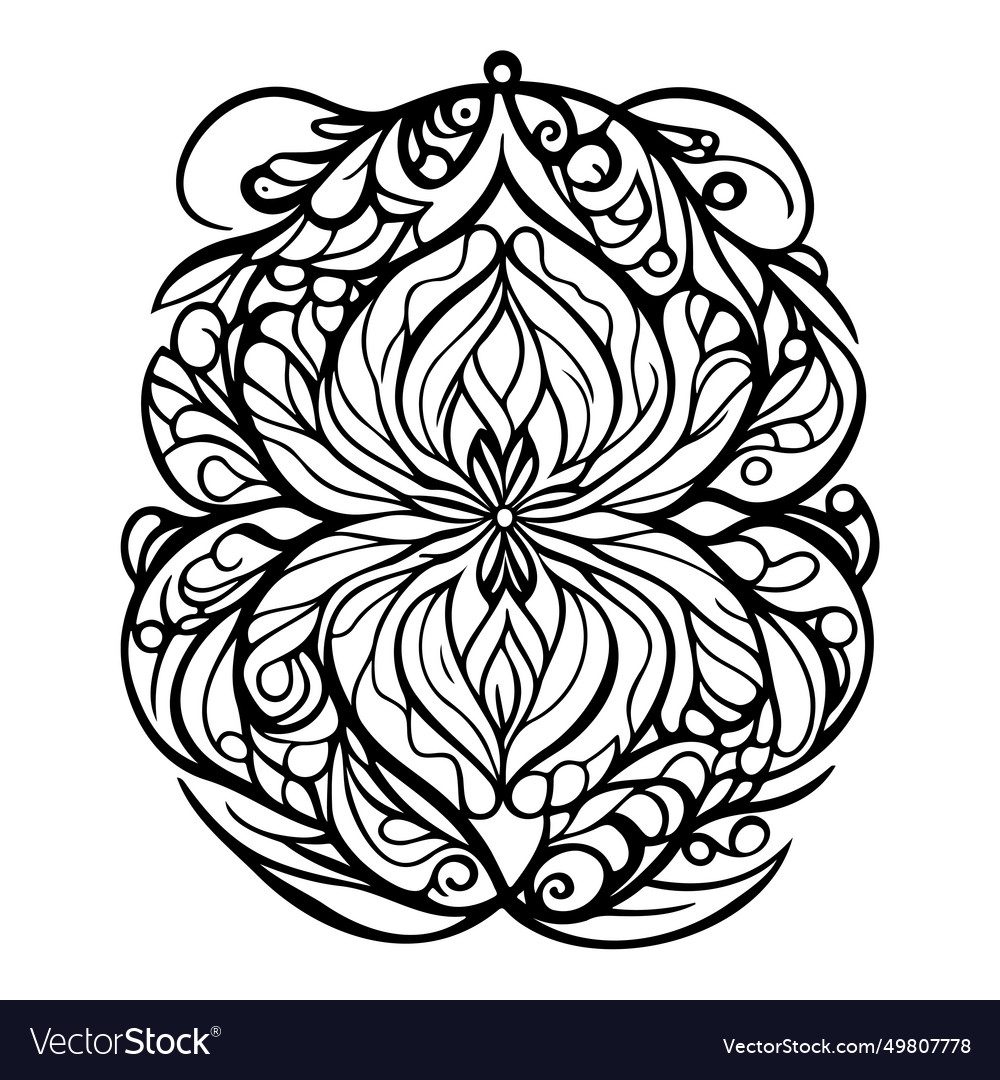 Batik pattern ornament design element Royalty Free Vector
