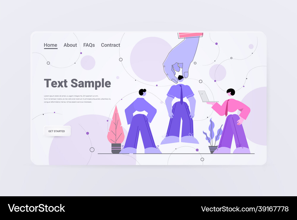 Big hand controlling businessman business control Vector Image