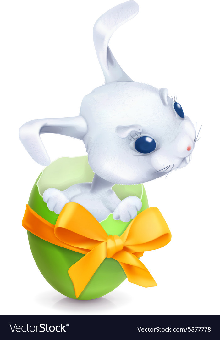 Cartoon easter rabbit Royalty Free Vector Image