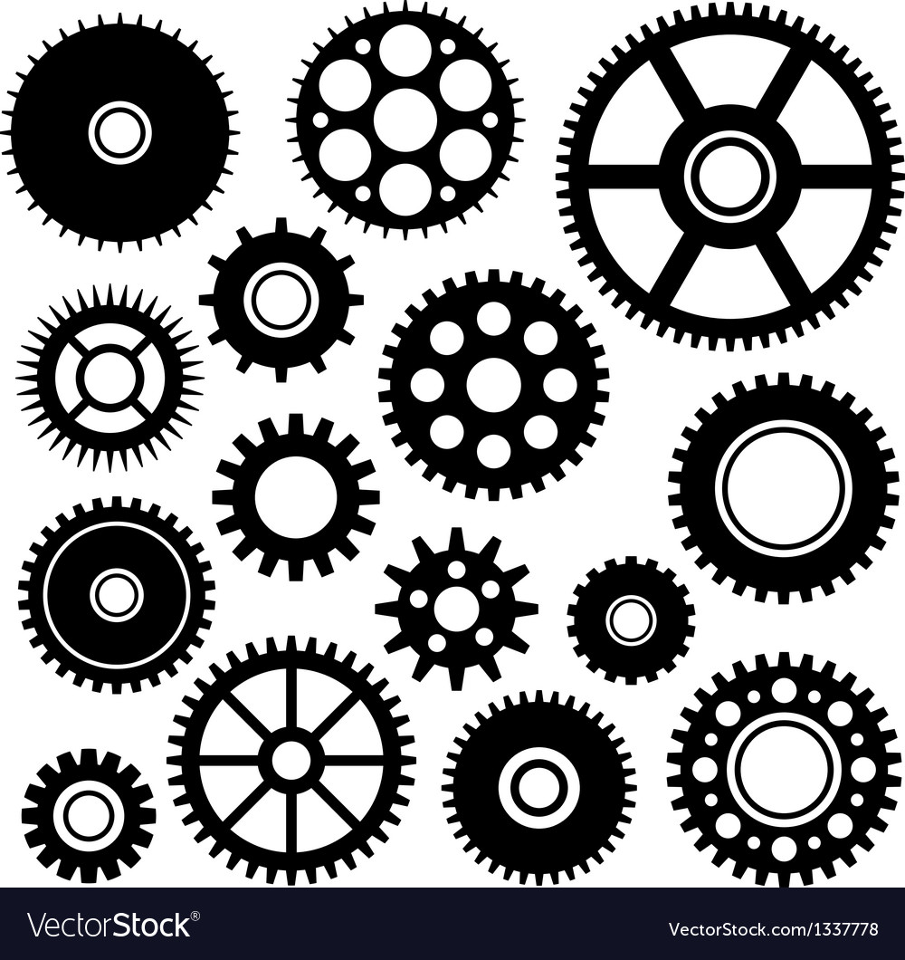 Gears set Royalty Free Vector Image - VectorStock