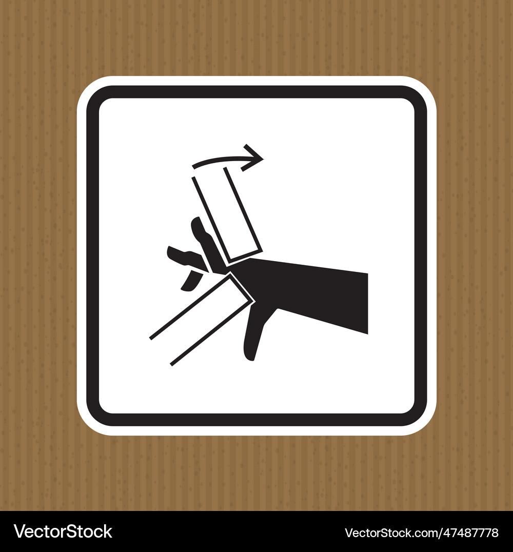 Hand crush pinch point symbol sign isolate Vector Image