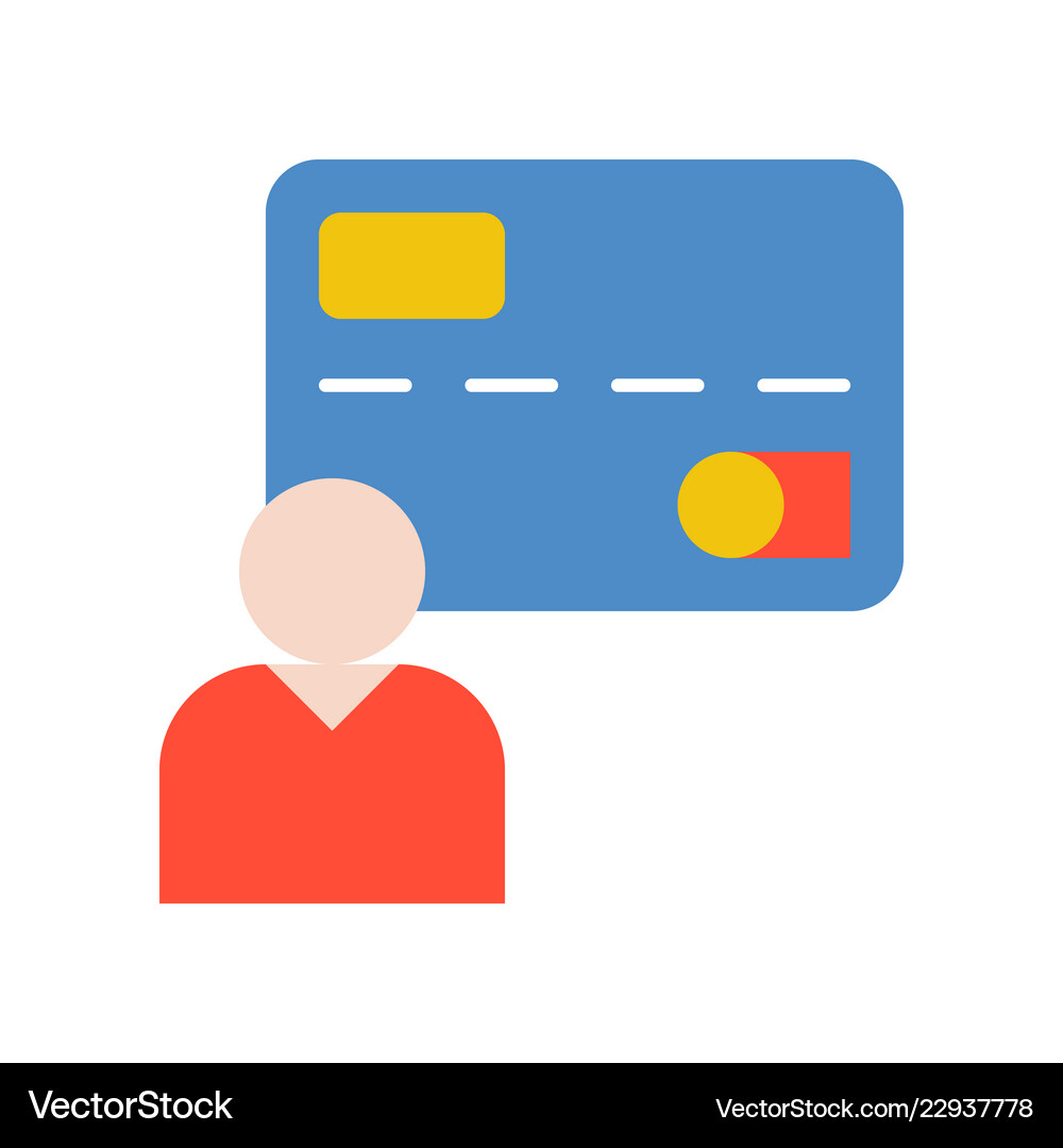 Human and credit card personal data or user bank Vector Image