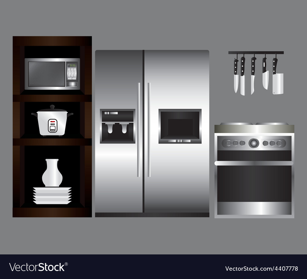 Kitchen design Royalty Free Vector Image - VectorStock