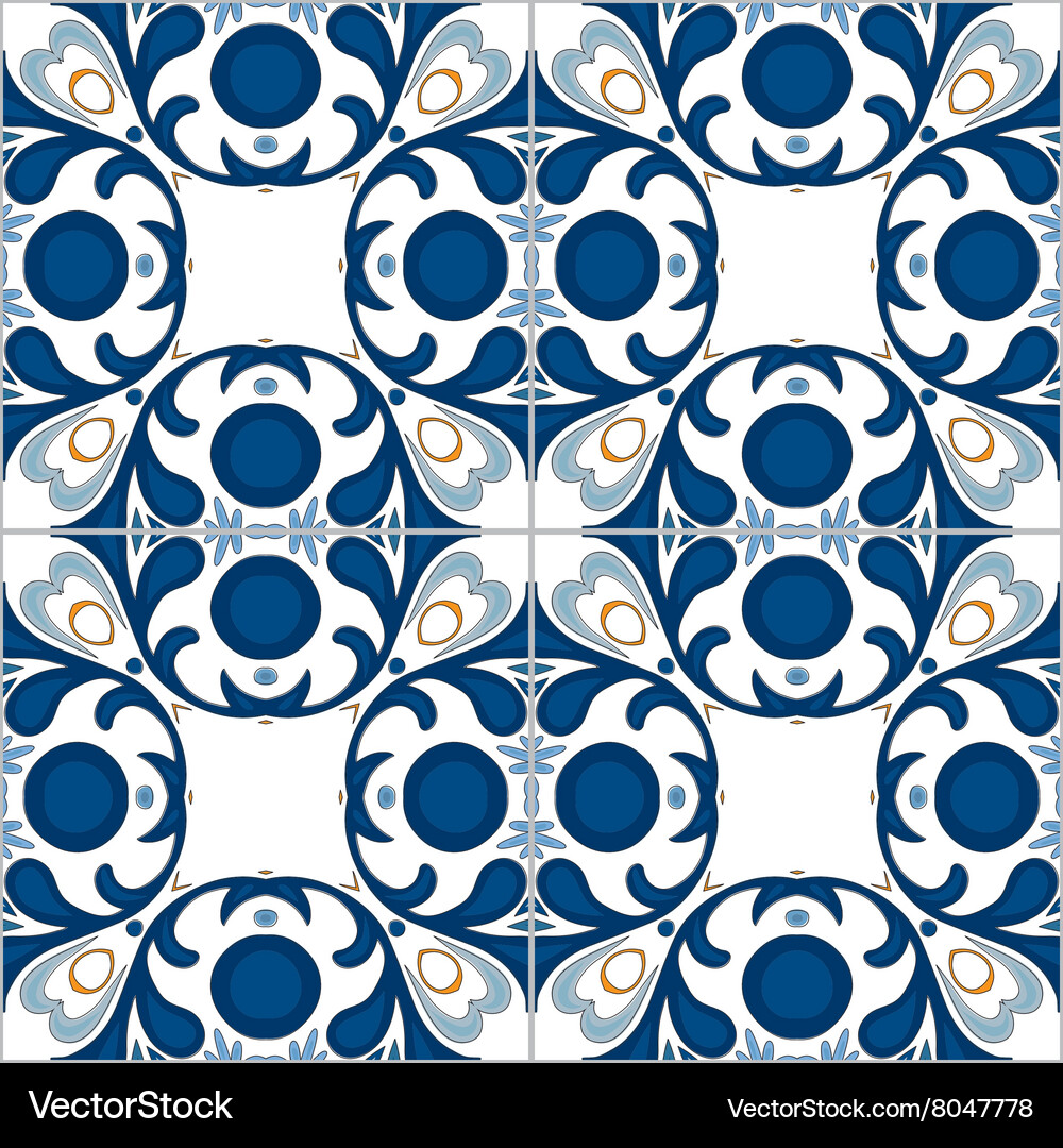 Portuguese tiles Royalty Free Vector Image - VectorStock