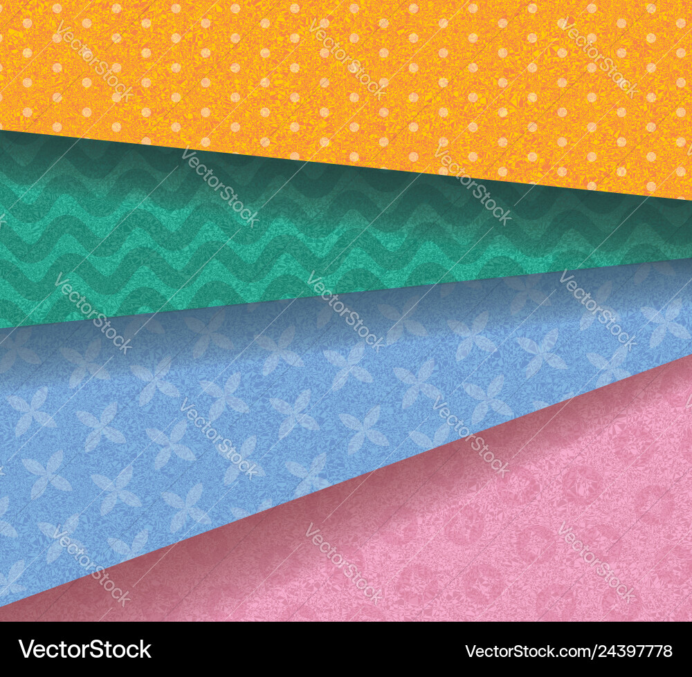 Vintage design templates abstract paper layers Vector Image
