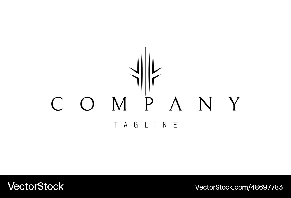 A logo with an abstract image of high Royalty Free Vector