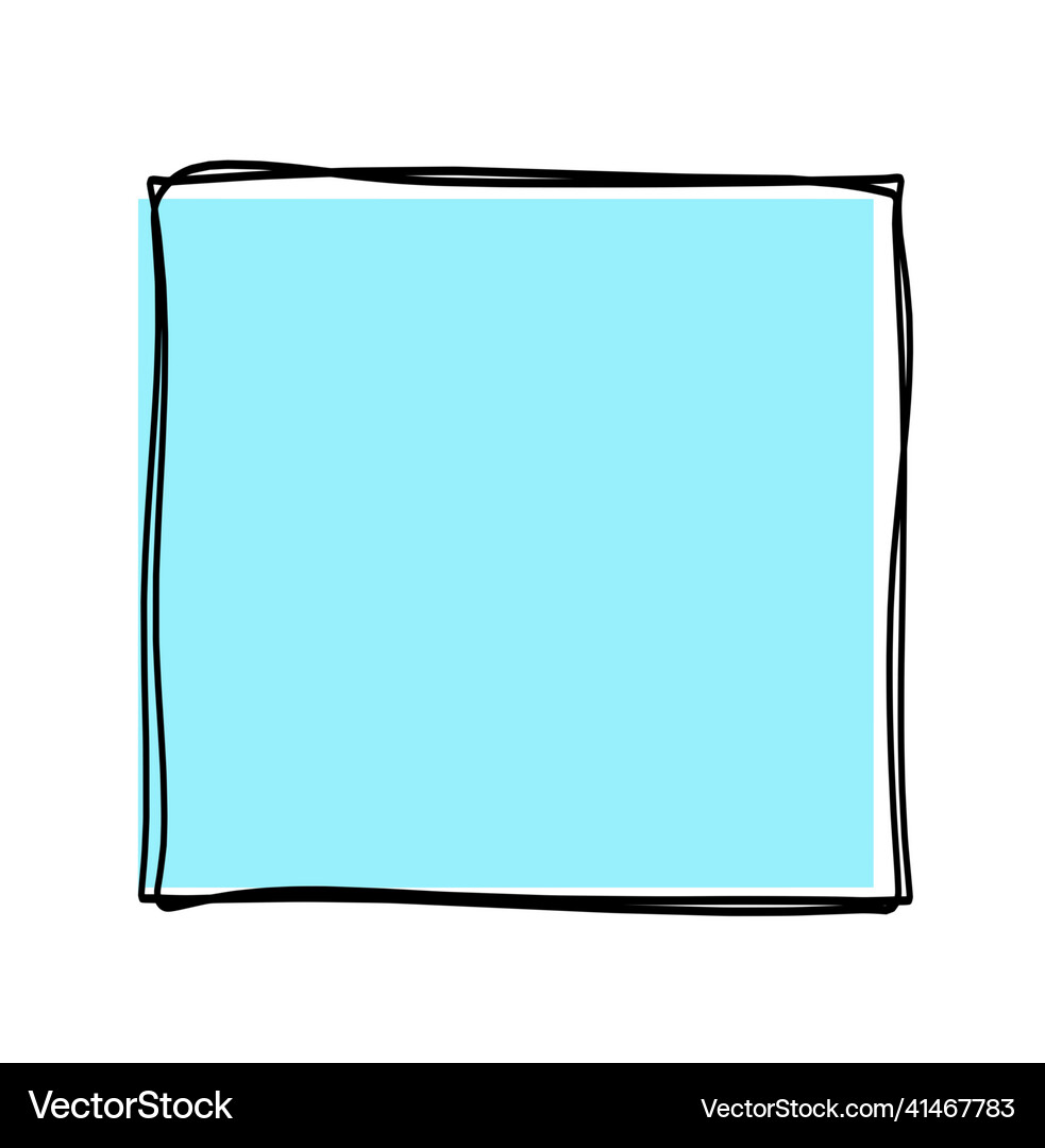 Abstract color square as line drawing on white Vector Image