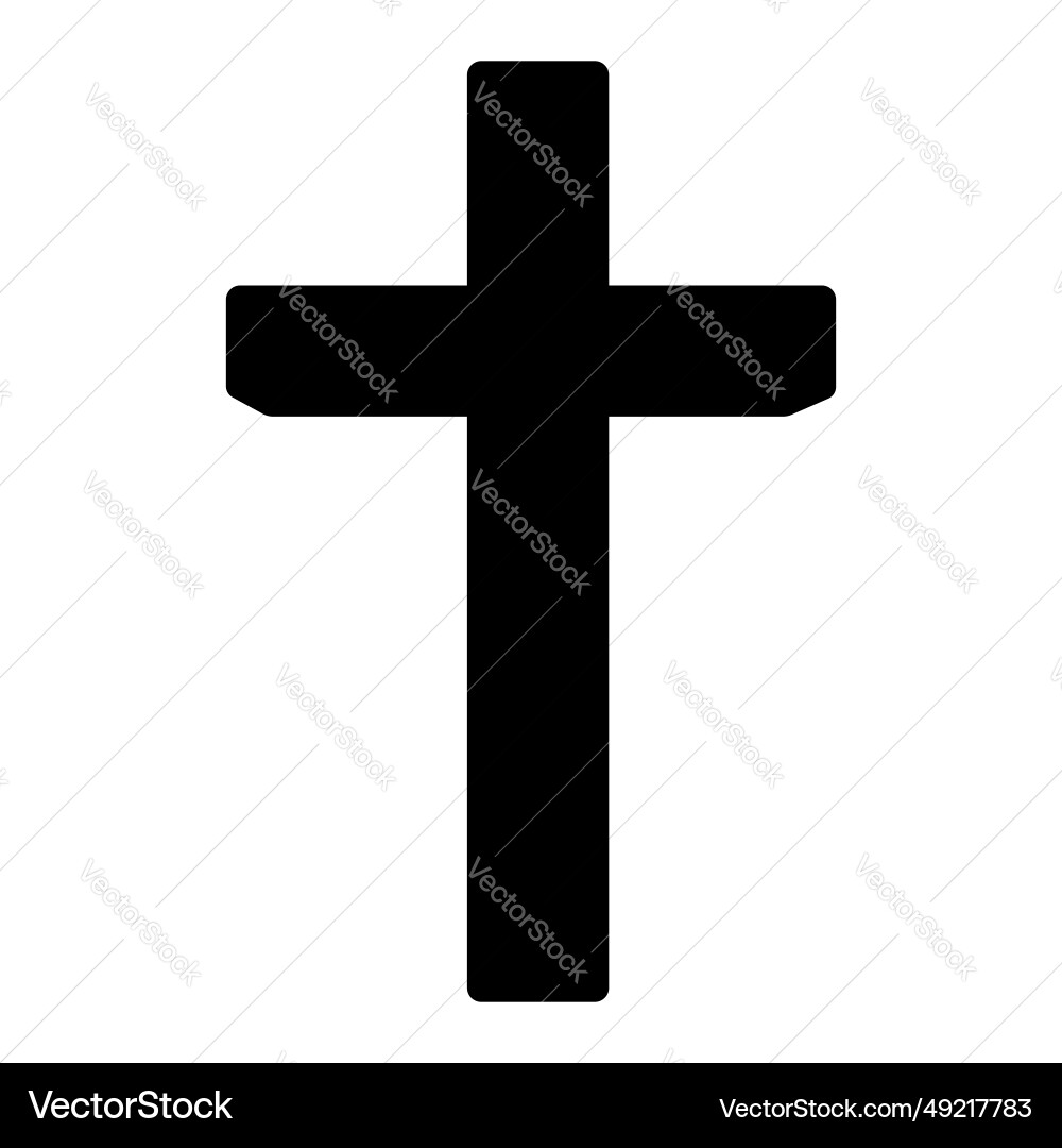 Christian cross symbol icon Royalty Free Vector Image
