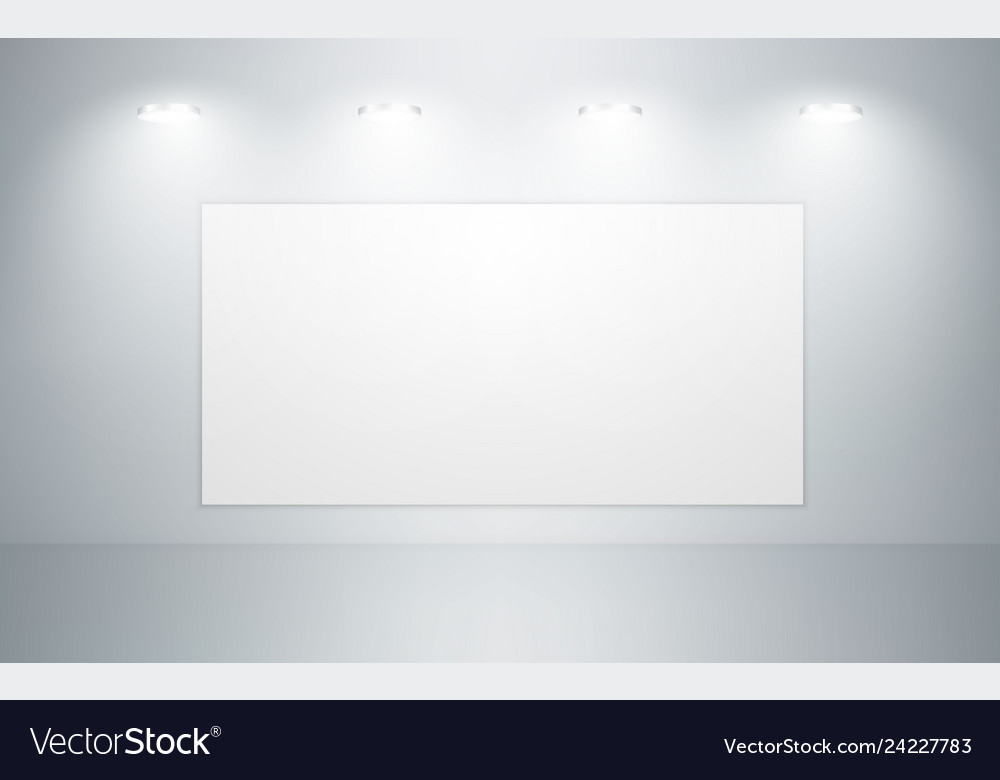 Empty studio room interior white wall and floor Vector Image